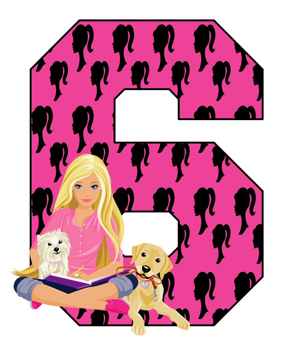 Kits imprimibles gratis : Números de Barbie