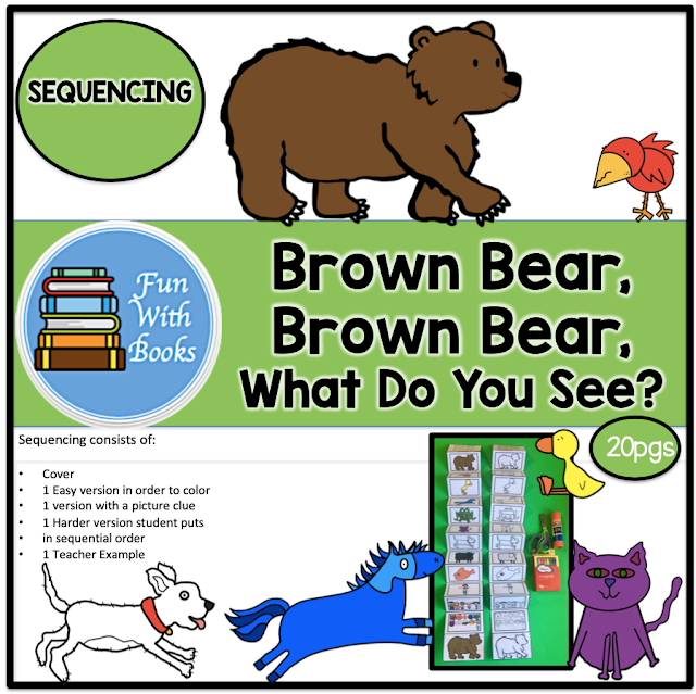 BROWN BEAR, BROWN BEAR, WHAT DO YOU SEE? SEQUENCING ~ Book Units by Lynn