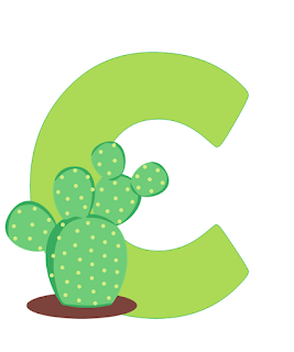 Kits imprimibles gratis : Abecedario cactus
