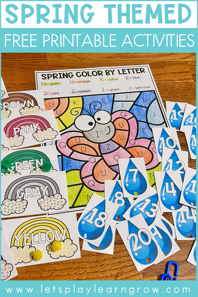 Spring Themed Free Printables | Lets Play.Learn.Grow