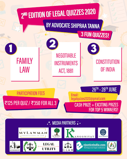 2nd Edition of Legal Quizzes 2020 by Advocate Shipraa Tanna [Register ...