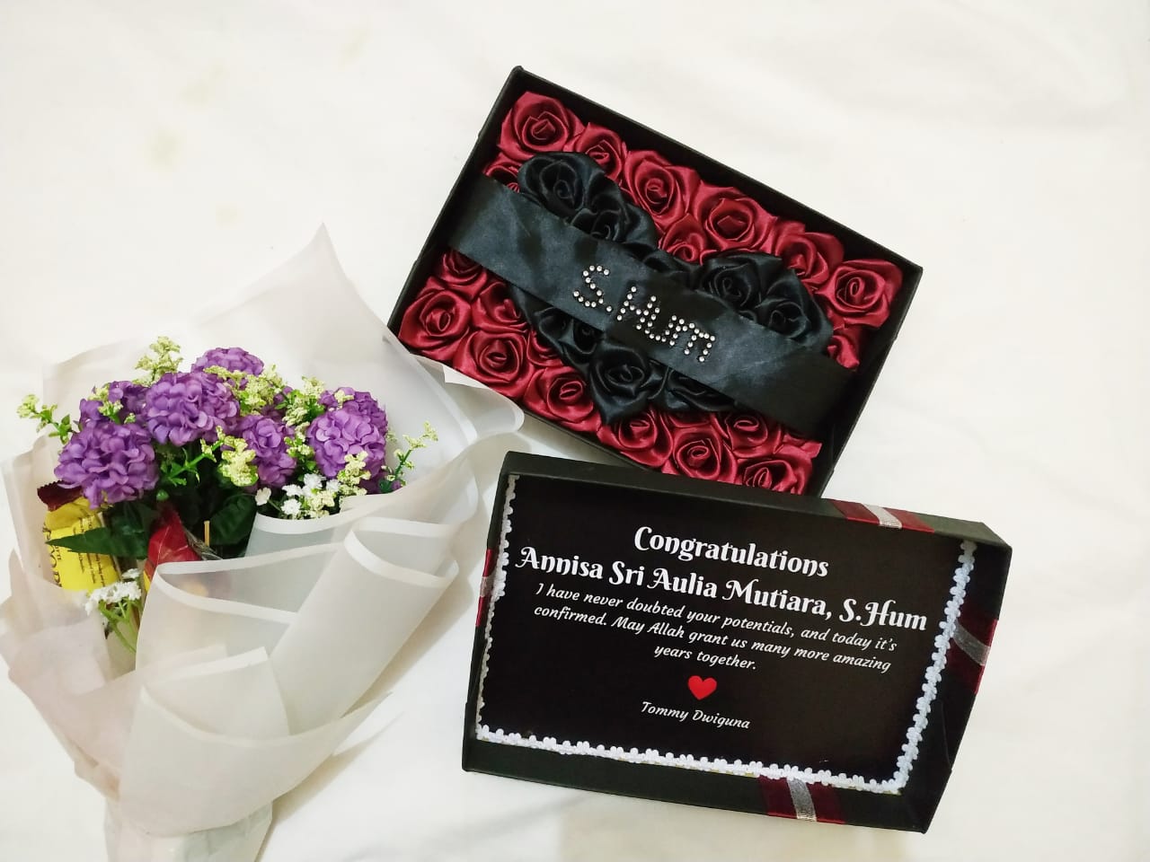 Bunga Wisuda Tangerang I Bunga Box FF30 - Jual bunga handmade