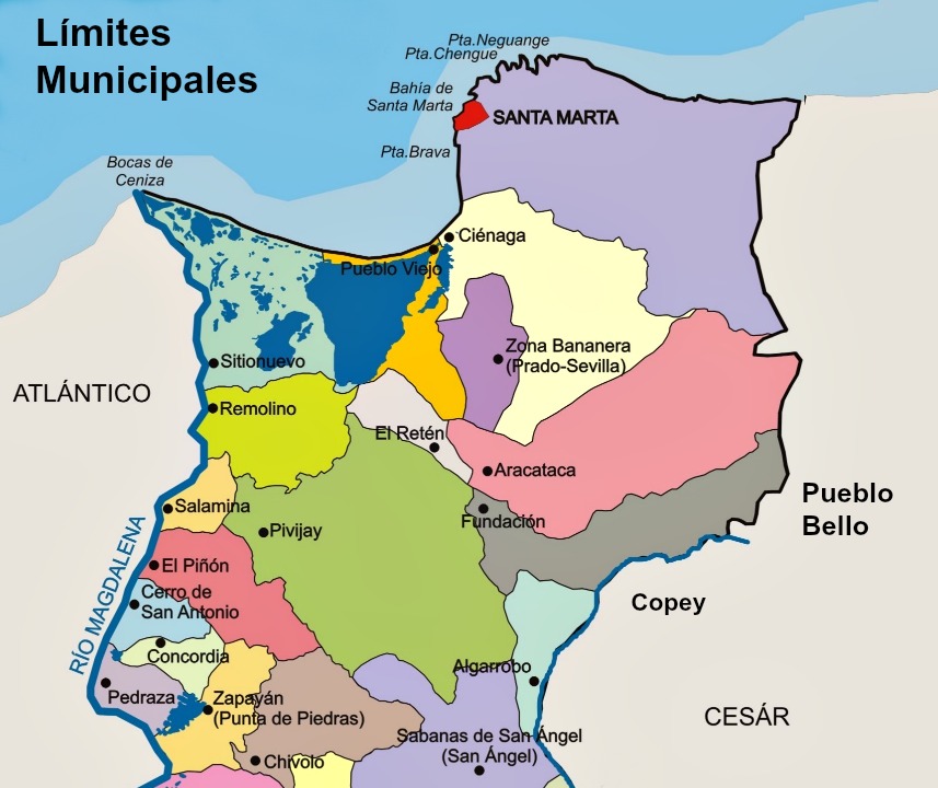 FUNDACIÓN - MAGDALENA: MAPA DE FUNDACION