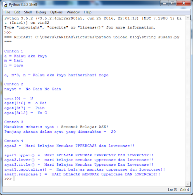 SAINS KOMPUTER & ASAS SAINS KOMPUTER: ASK T2 : PYTHON : Manipulasi String
