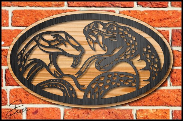 Scrollsaw Workshop: Snake Fight Scroll Saw Pattern