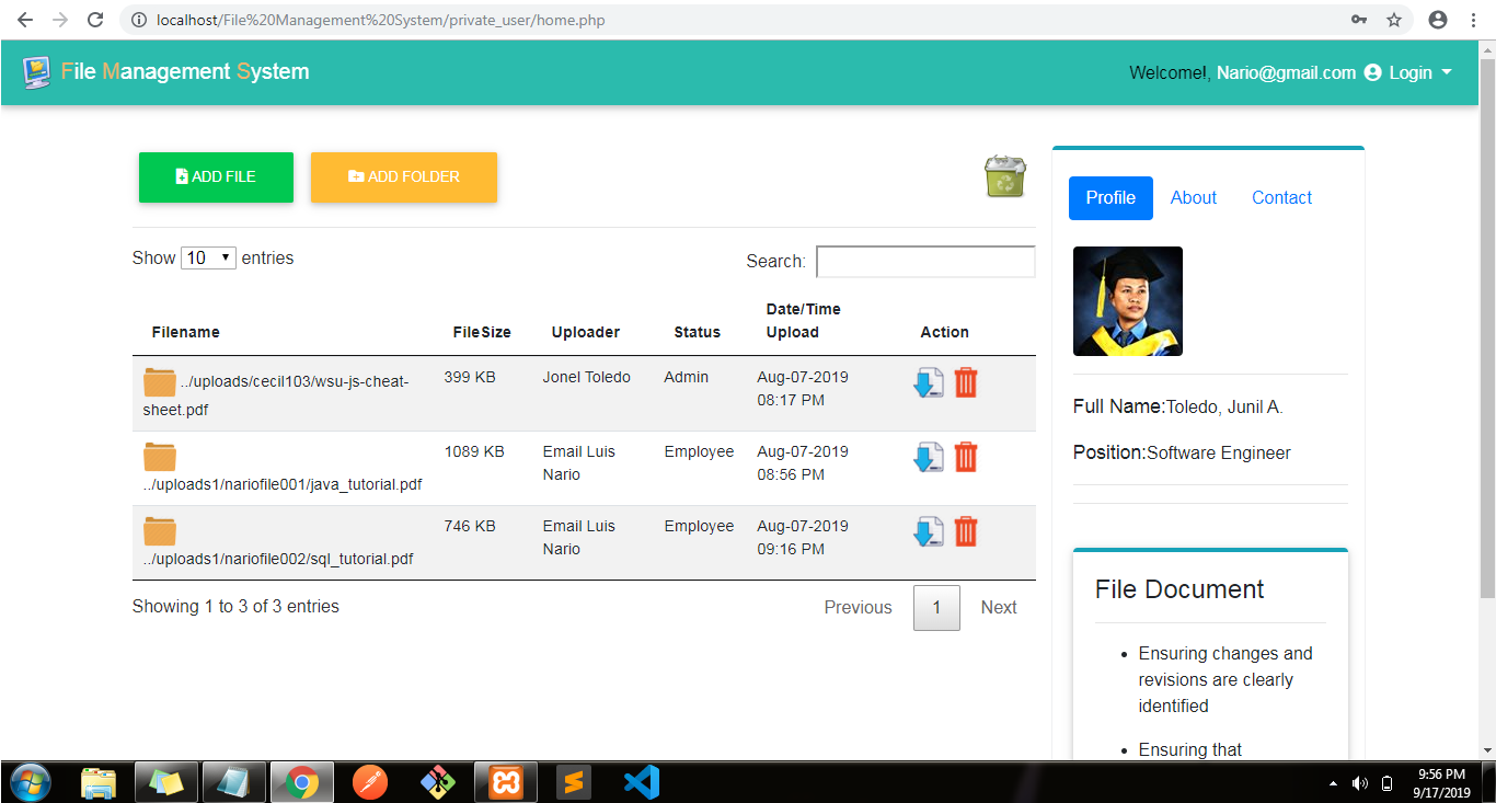 File Management System Very Complete Using PHP/MySQLi version 1.1