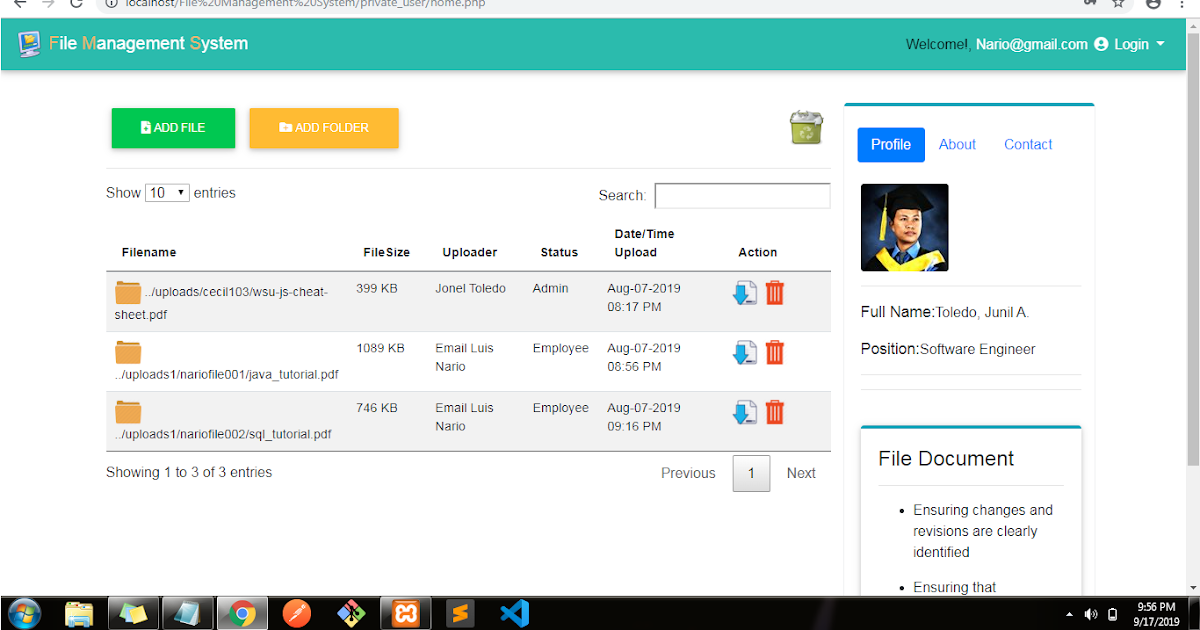 File Management System Very Complete Using PHP/MySQLi version 1.1