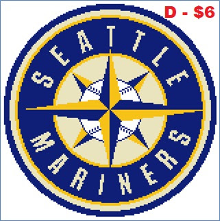 EASY PATTERNS: Seattle Mariners cross-stitch pattern