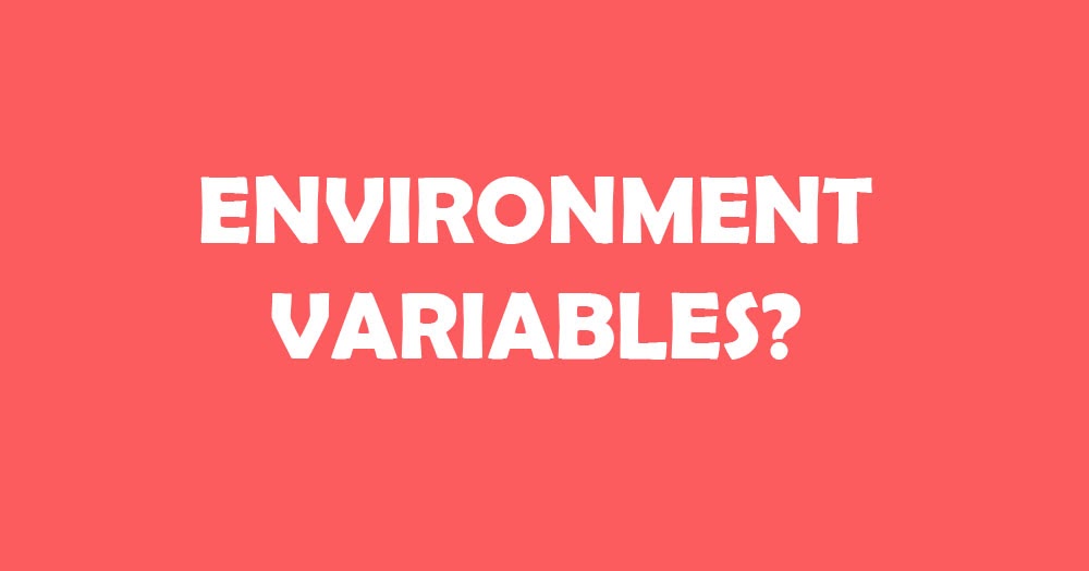 What Are ENVIRONMENT VARIABLES what-are-environment-variables
