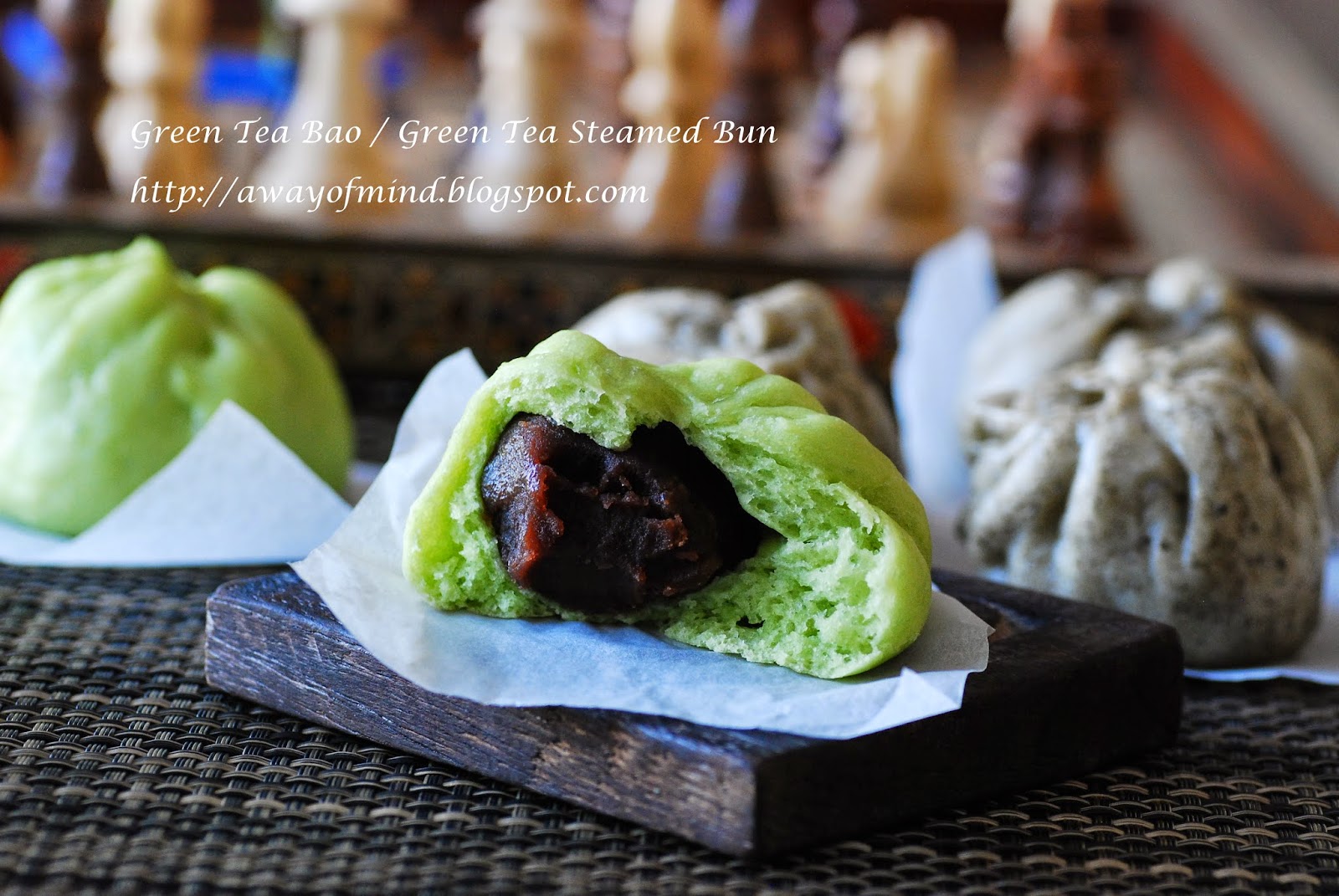 Awayofmind Bakery House: Green Tea Bao and Black Sesame Bao