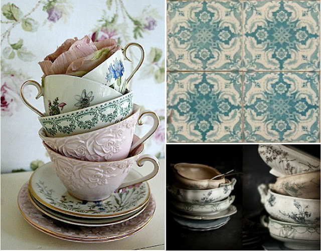 My Colour Blue: the love of old cups & patterns