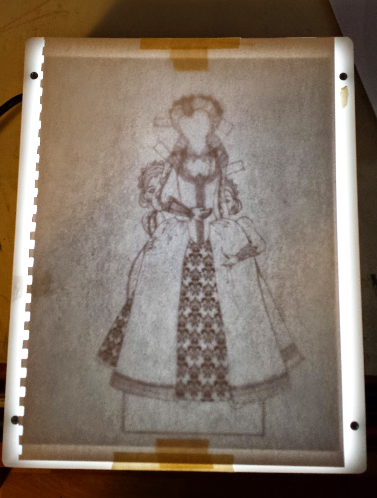 Paper Doll School: Tracing a Paper Doll onto Final Paper