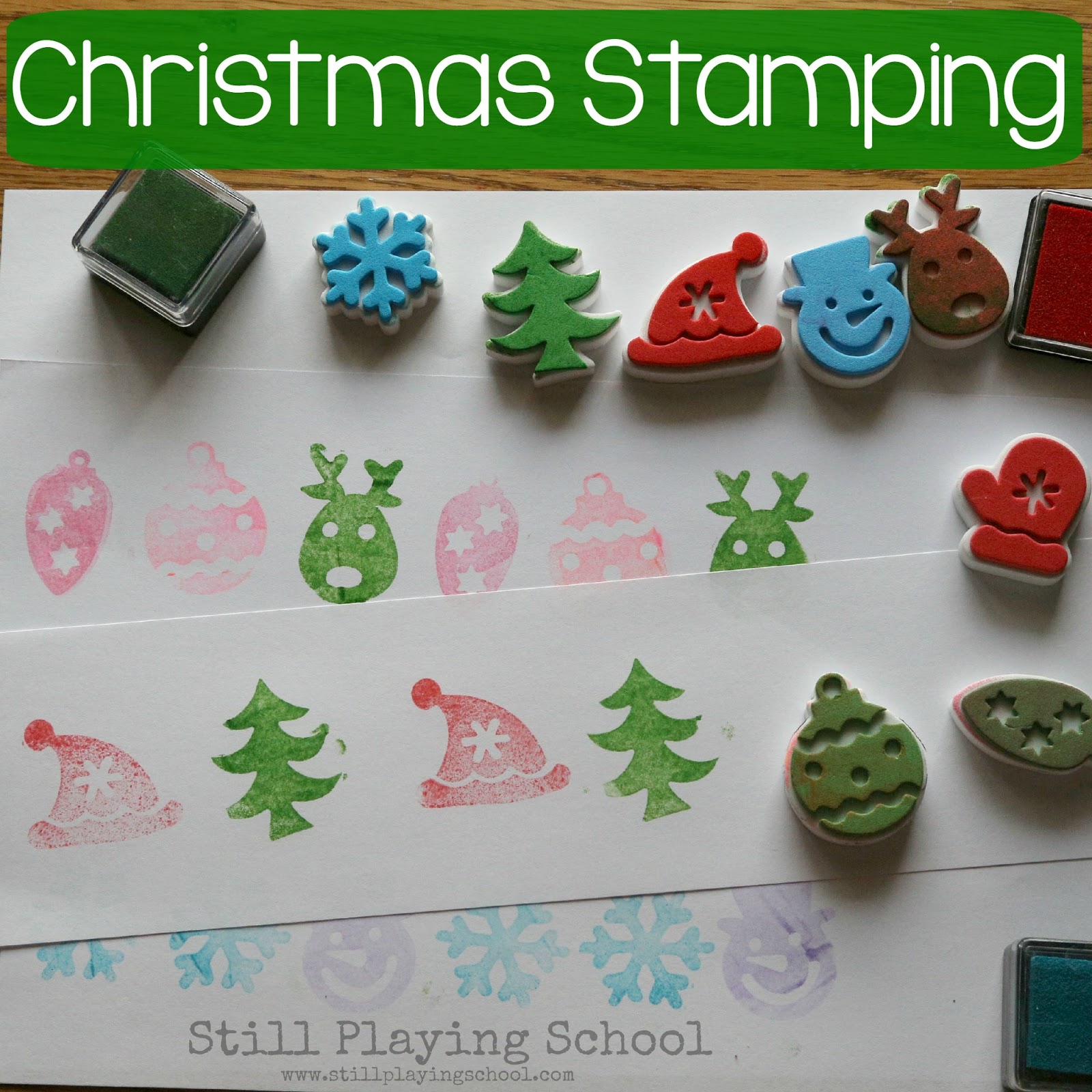 Stamping Christmas Patterns | Still Playing School