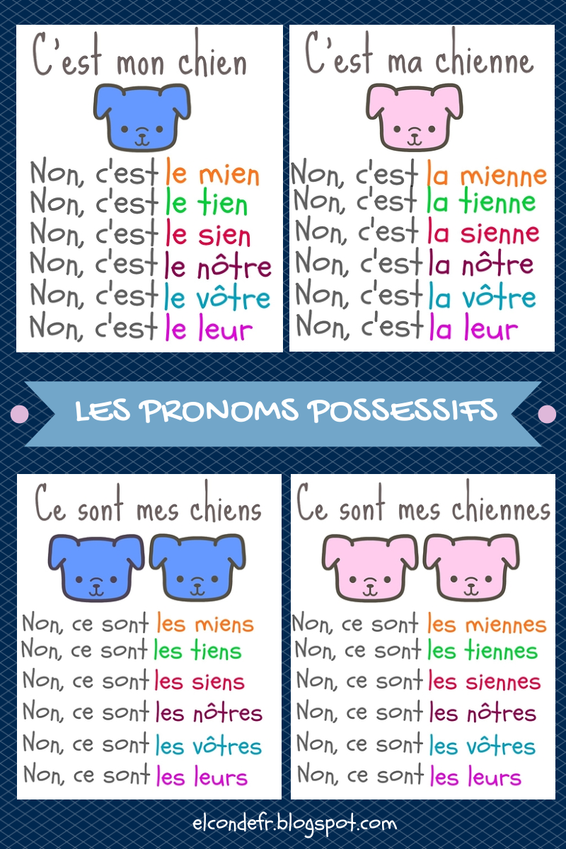 El Conde. fr: Les pronoms possessifs