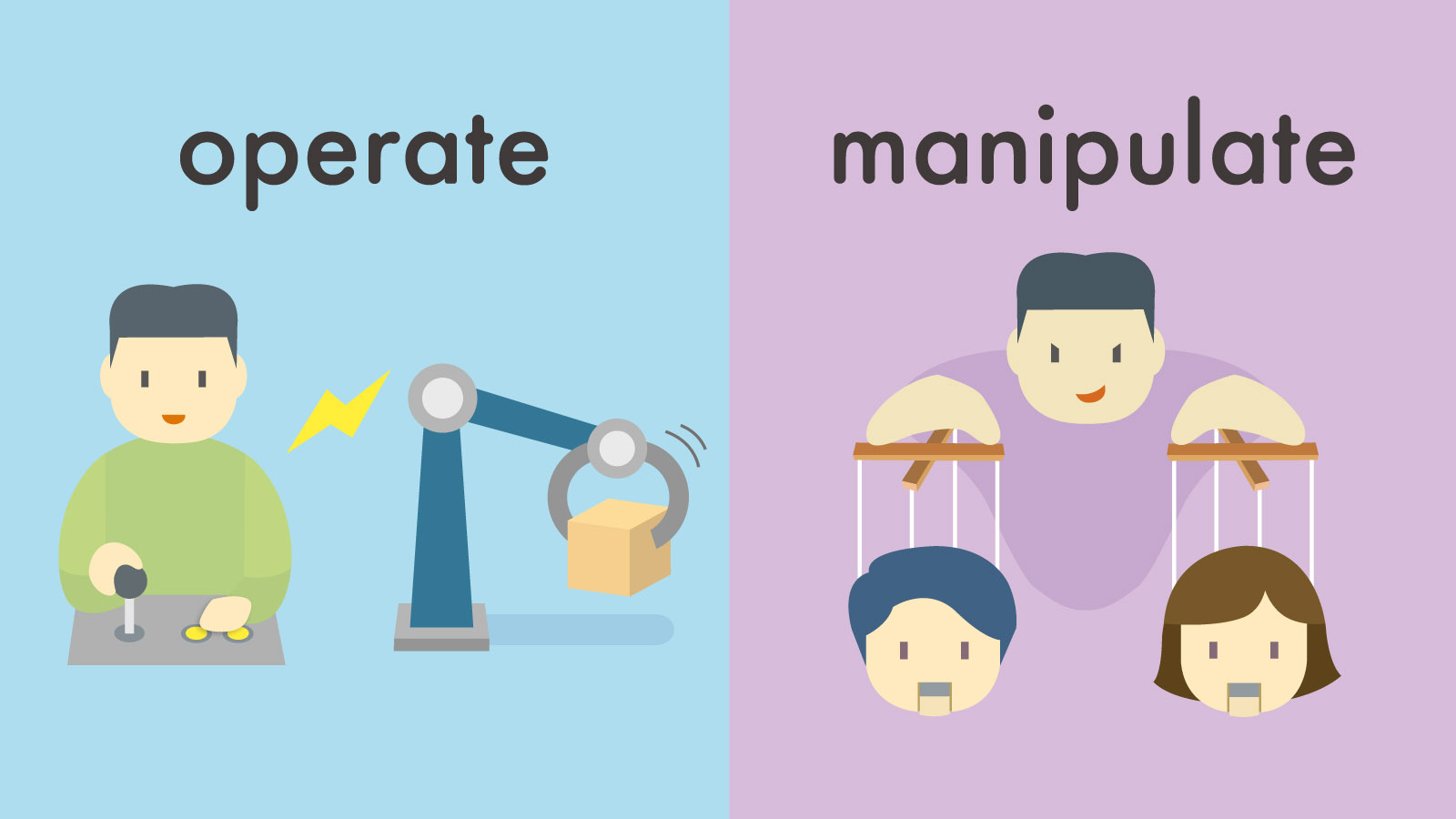 operate と manipulate の違いとは？