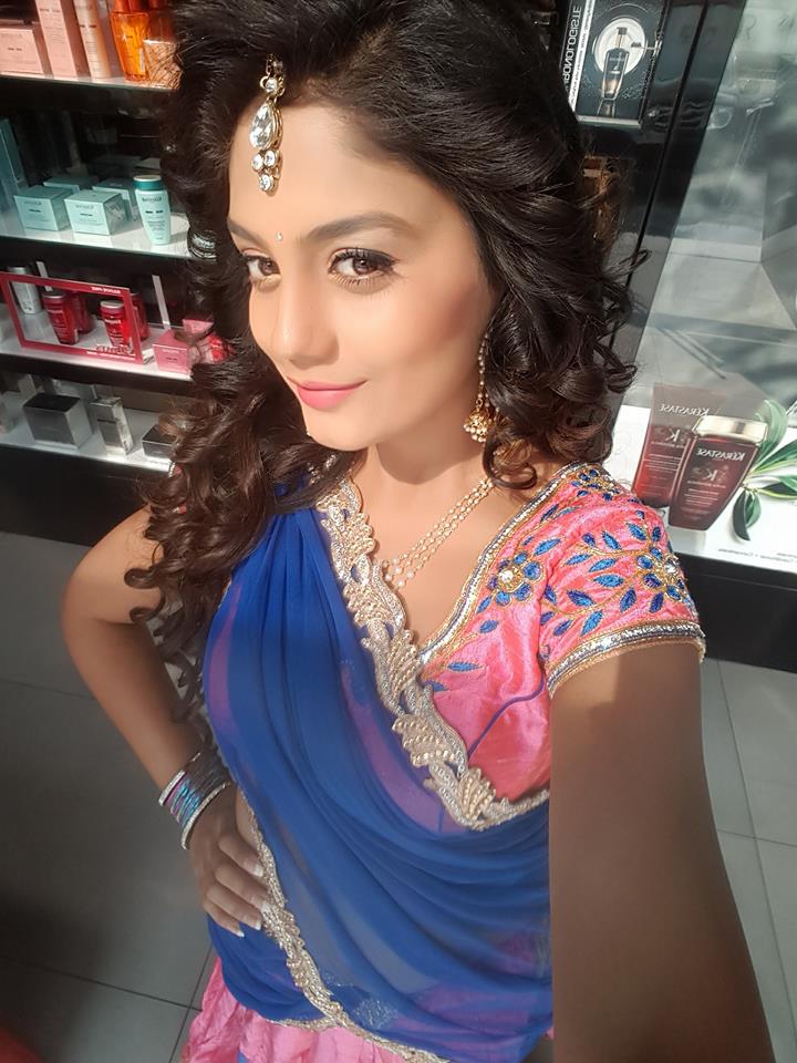 Telugu Serial Actress Karuna Bhushan In Blue Lehenga Choli - Glamorous ...