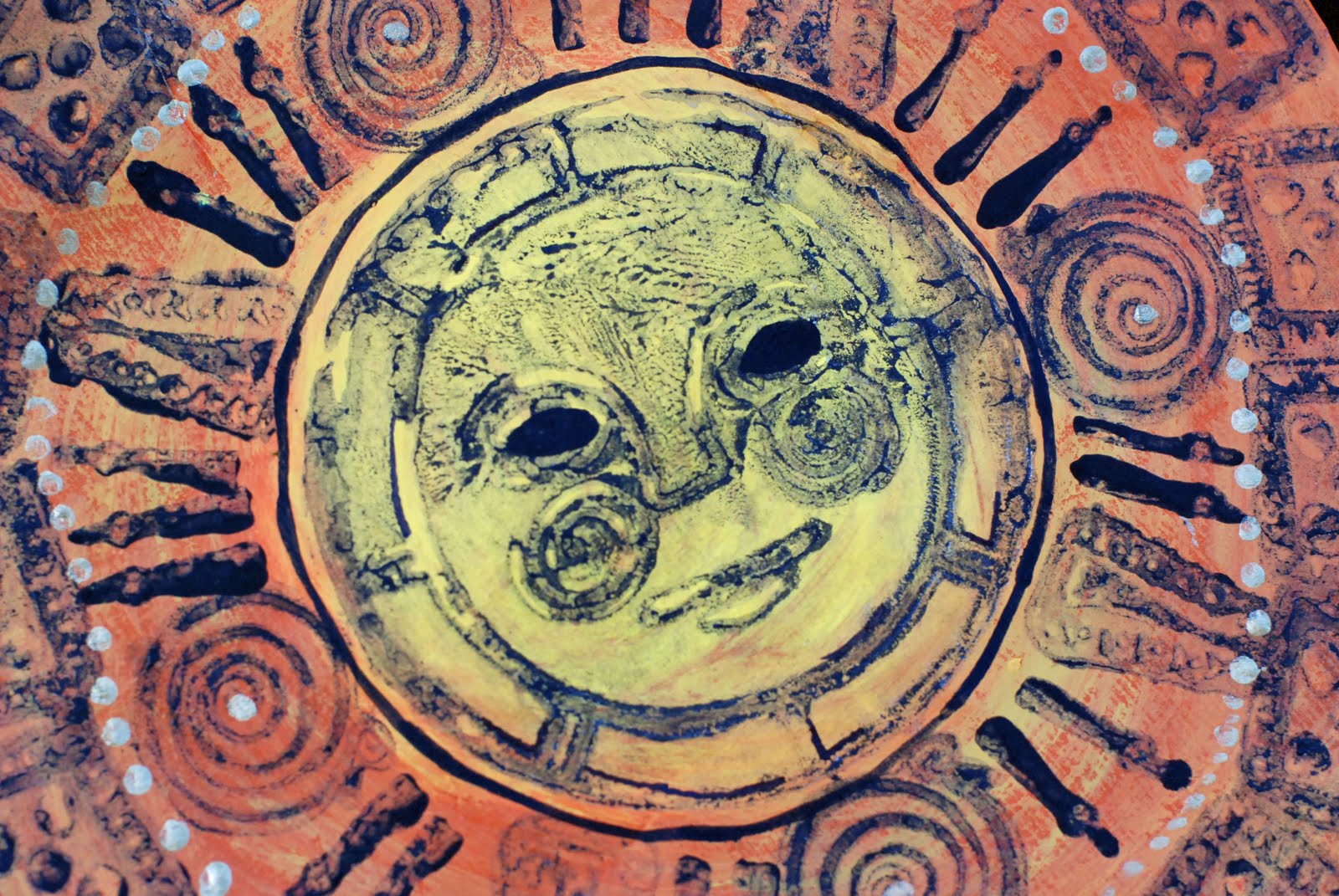 that artist woman: Aztec Sun Stones