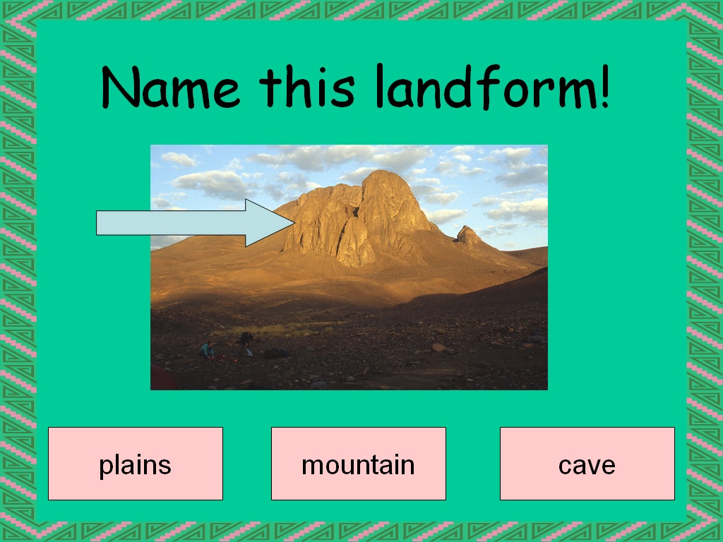 Student Survive 2 Thrive: Name the Landform Game
