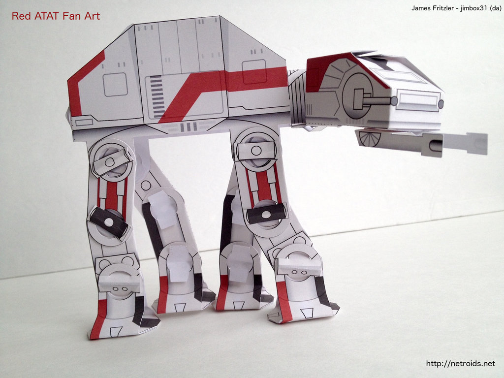 Red Star Wars ATAT Papercraft | Papercraft Paradise | PaperCrafts ...