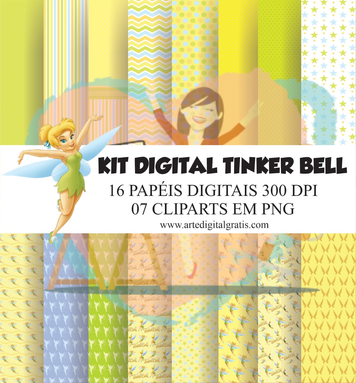 KIT DIGITAL TINKER BELL GRÁTIS - Arte Digital Grátis