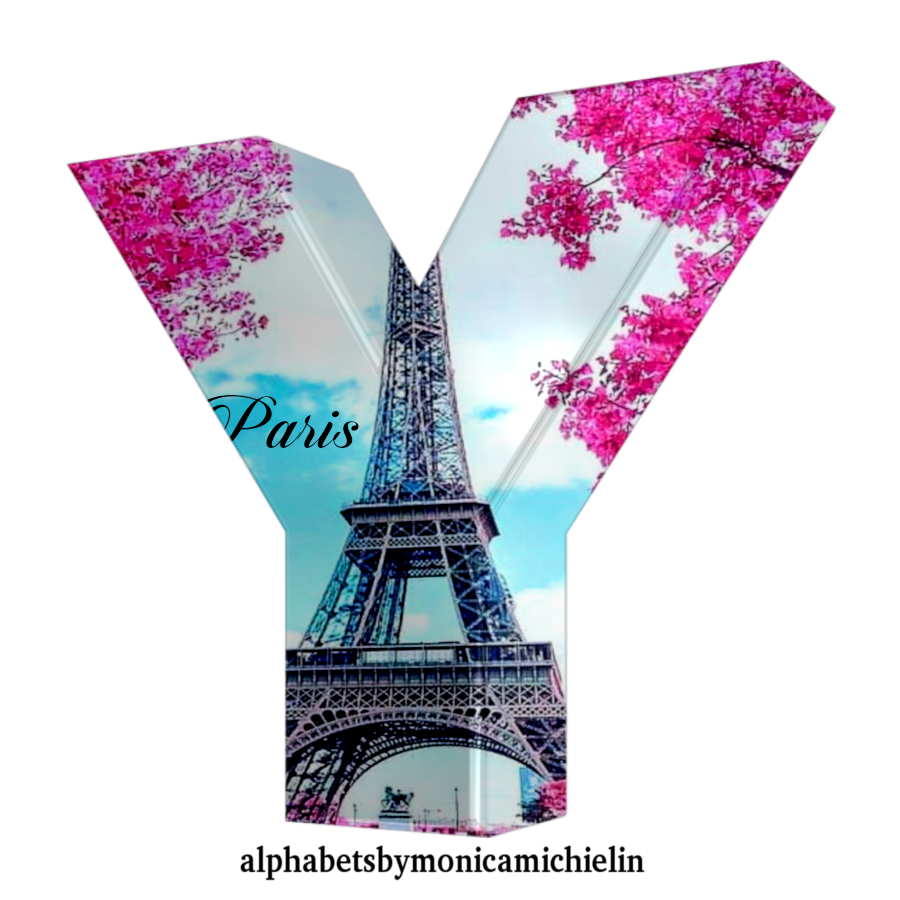 M. Michielin Alphabets: PARIS CITY EIFFEL TOWER FRANCE ALPHABET