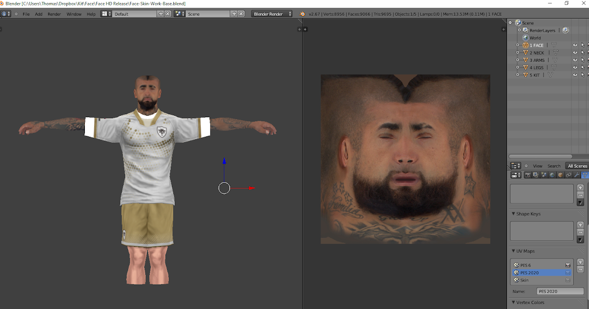 Alegor PES 6 Faces: PES 6 - High Poly Modell - Face & Skin Tools