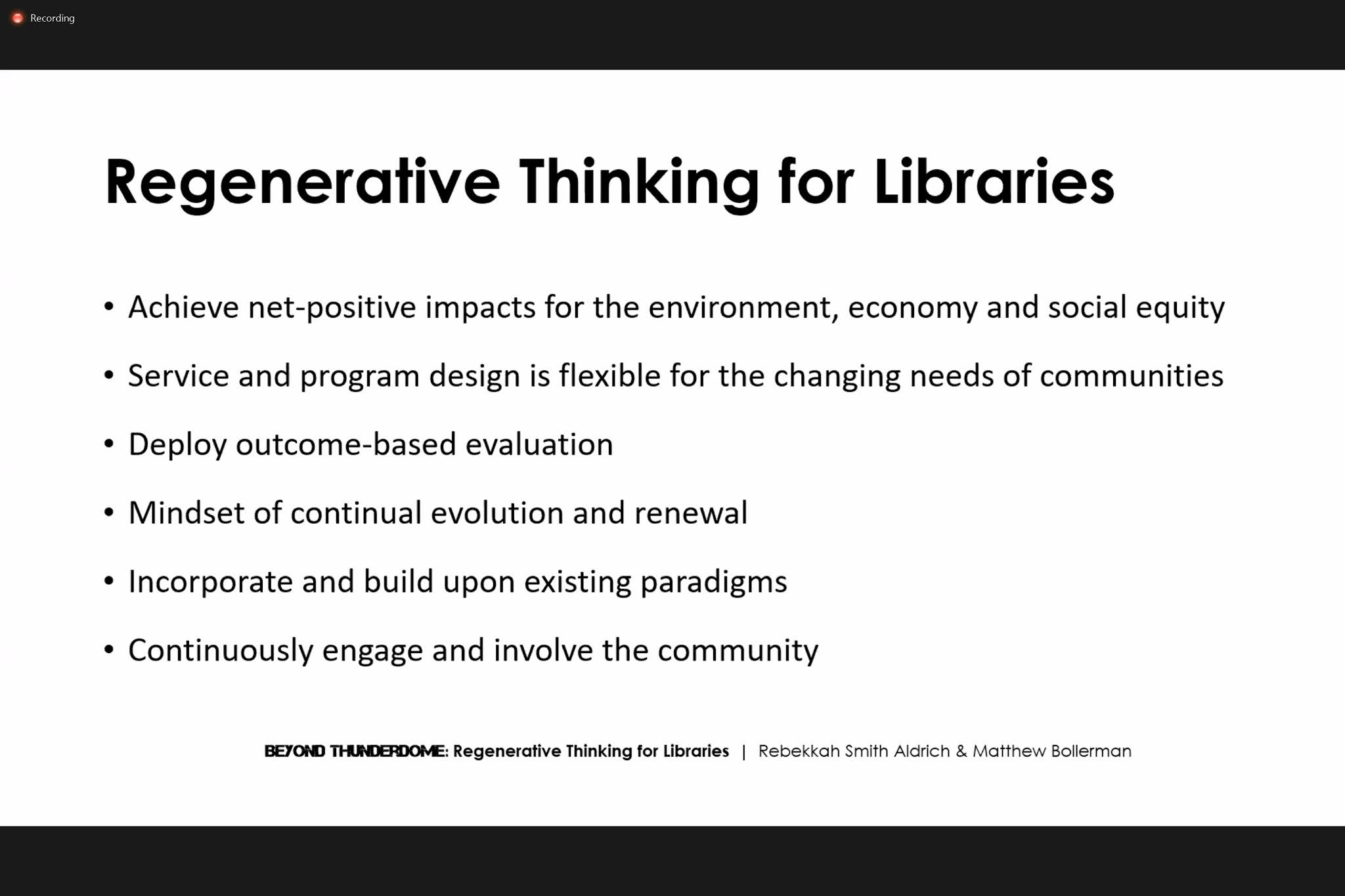 Digitization 101: #NYLA2020 : Beyond Thunderdome Regenerative Thinking for Libraries
