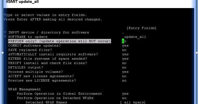 AIX-LINUX Blog: Technology level update on AIX using smit_update and ...