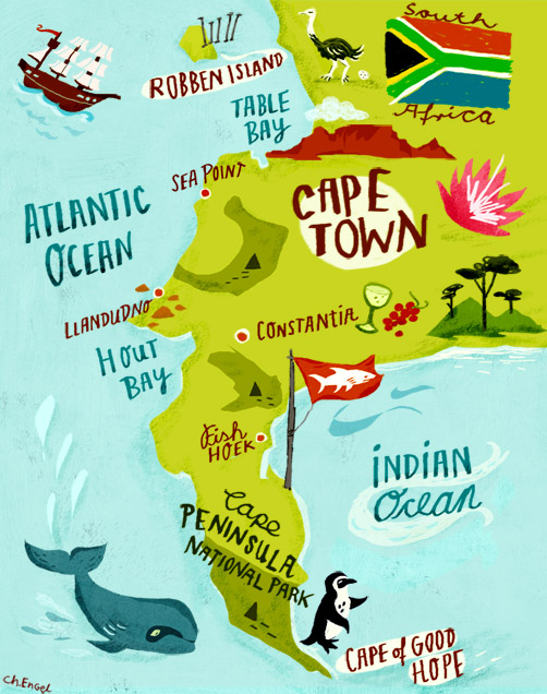 Christiane Engel - Scrapbook: Map of Cape Peninsula
