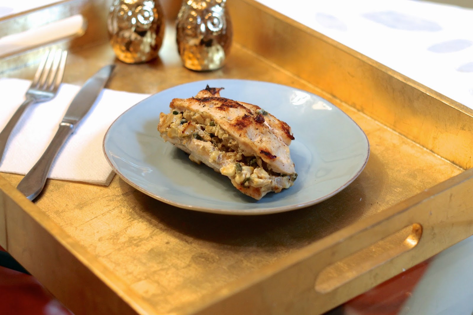 Poblano and Corn Stuffed Chicken