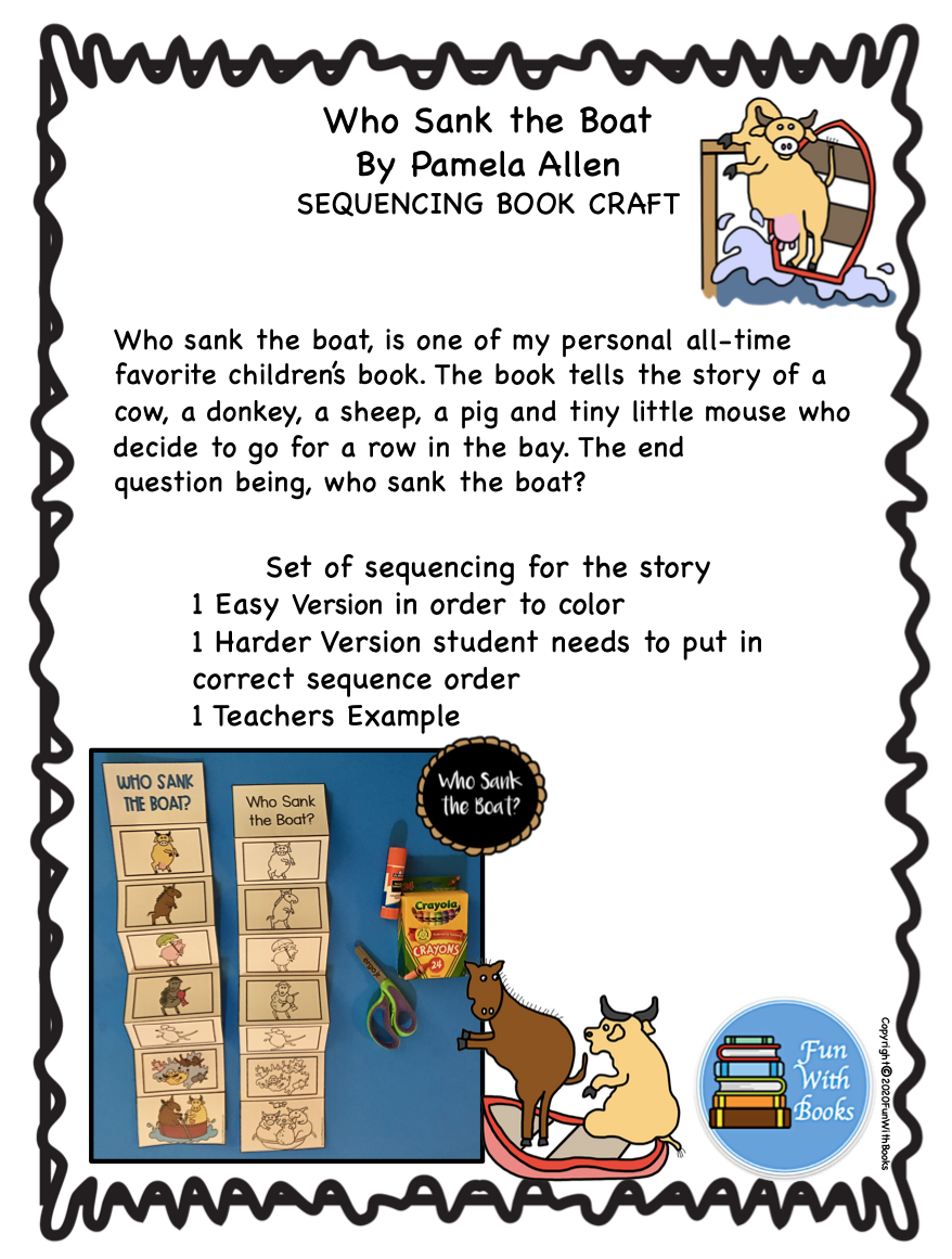 WHO SANK THE BOAT? SEQUENCING ~ Book Units by Lynn