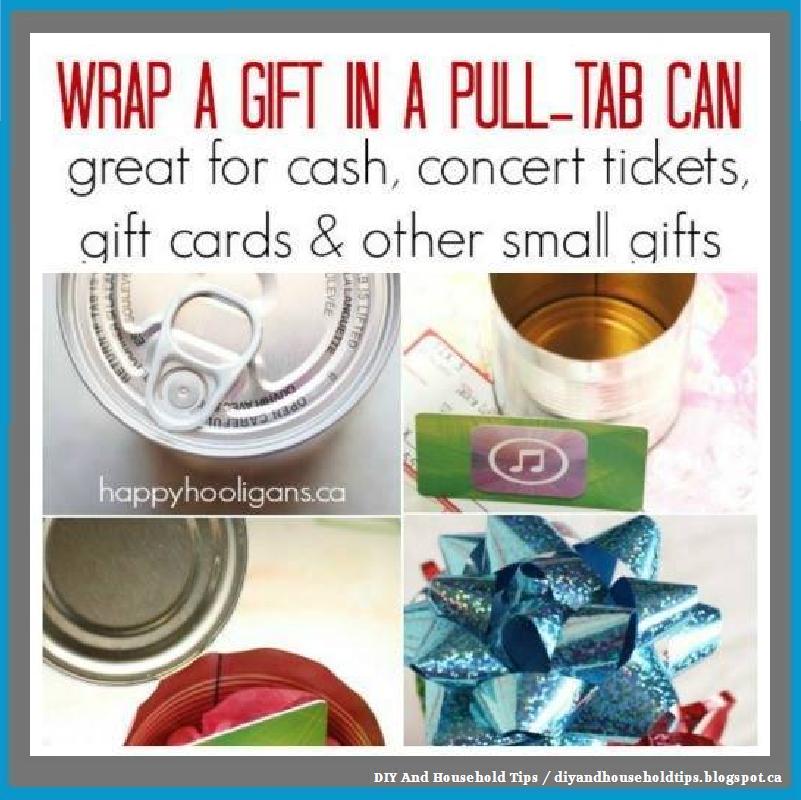 DIY And Household Tips: How to Wrap a Small Gift in a Pull-Tab Can
