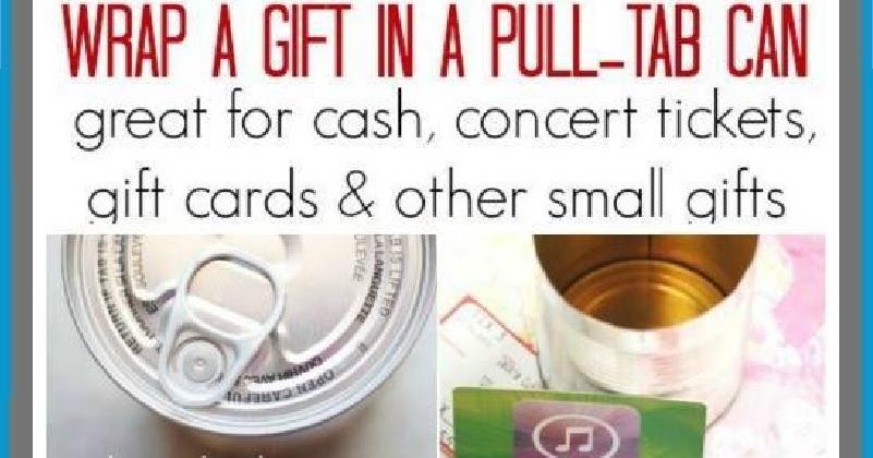 DIY And Household Tips: How to Wrap a Small Gift in a Pull-Tab Can