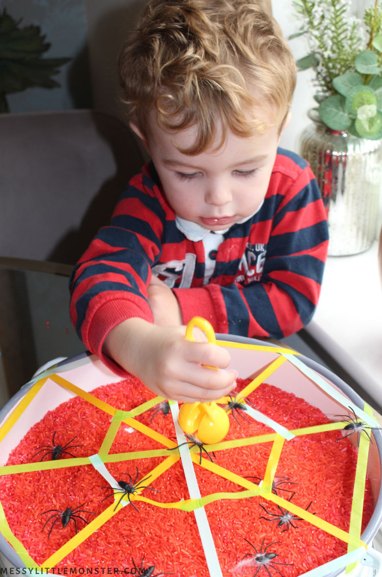 Spider Sensory Bin - Messy Little Monster