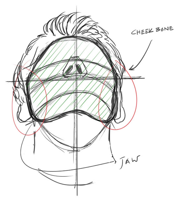 Drawing Tutorial 007 - Drawing a face looking up | Devi library