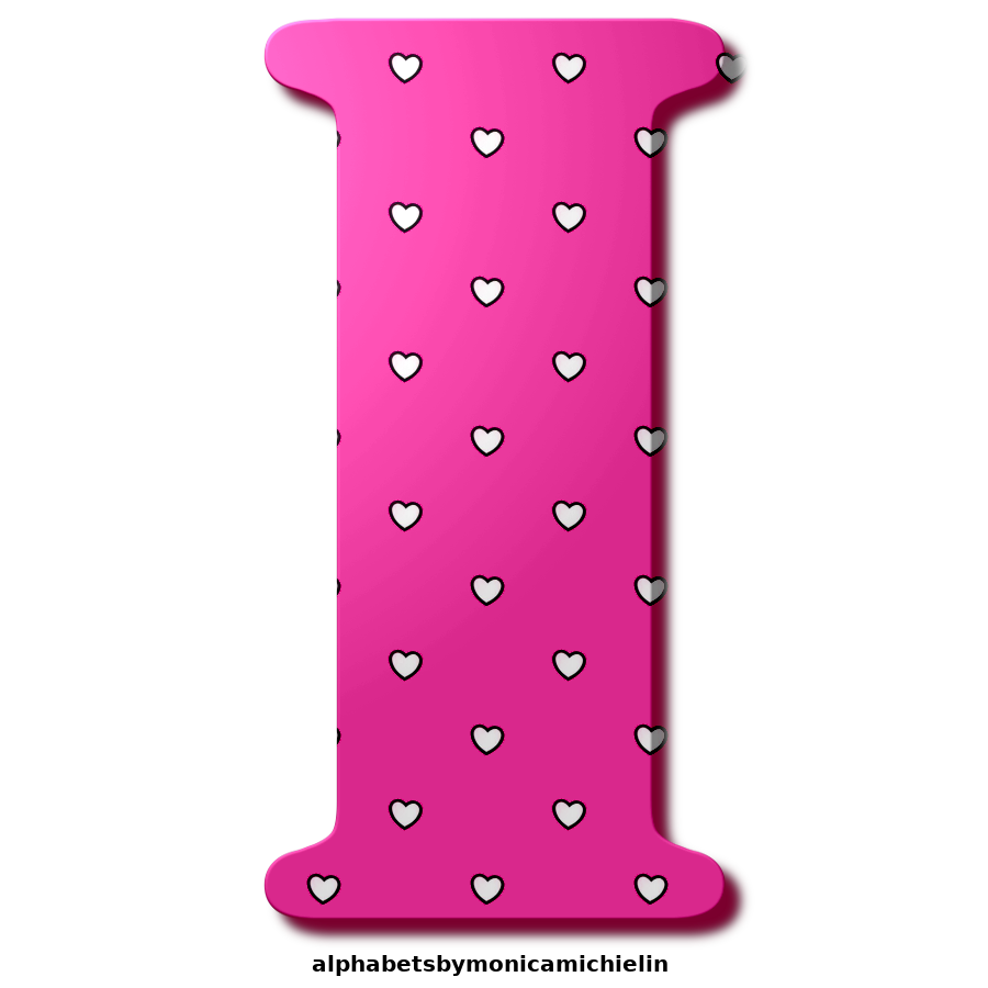 M. Michielin Alphabets: PINK HEARTS POLKA DOTS ALPHABETS, ICONS AND ...