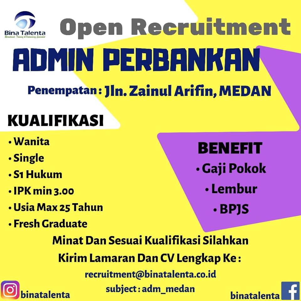 Lowongan Kerja Terbaru Bina Talenta Medan September 2019 | Lowongan ...