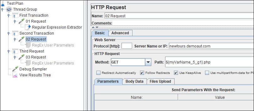 JMeter - RegEx User Parameters - Example | Use JMeter - RegEx User Parameters - Example | Use