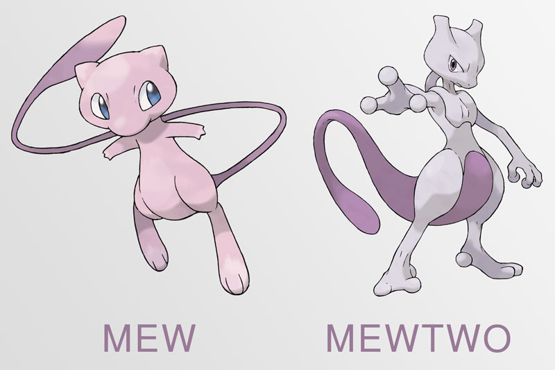 Mew och Mewtwo