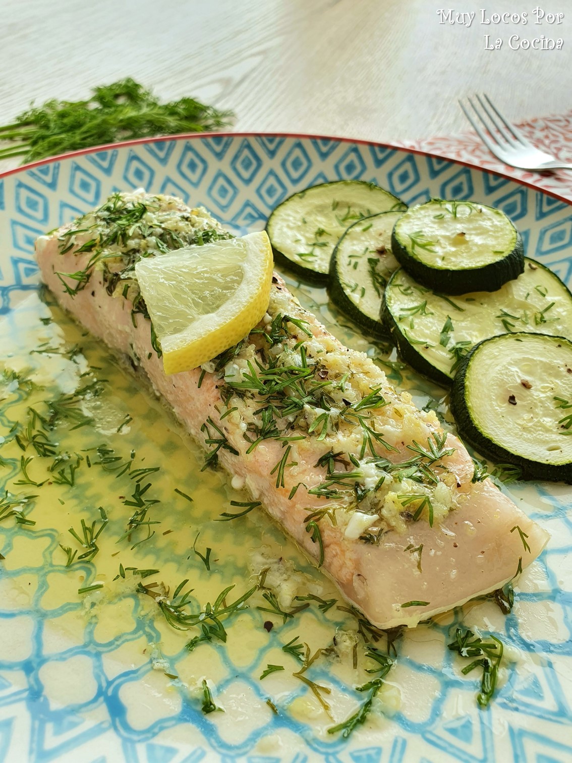 Muy Locos Por La Cocina: Salmón al Horno con Salsa de Limón, Eneldo ...