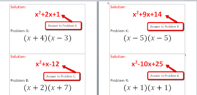 Adventures in Algebra 1: Polynomial Scavenger Hunt