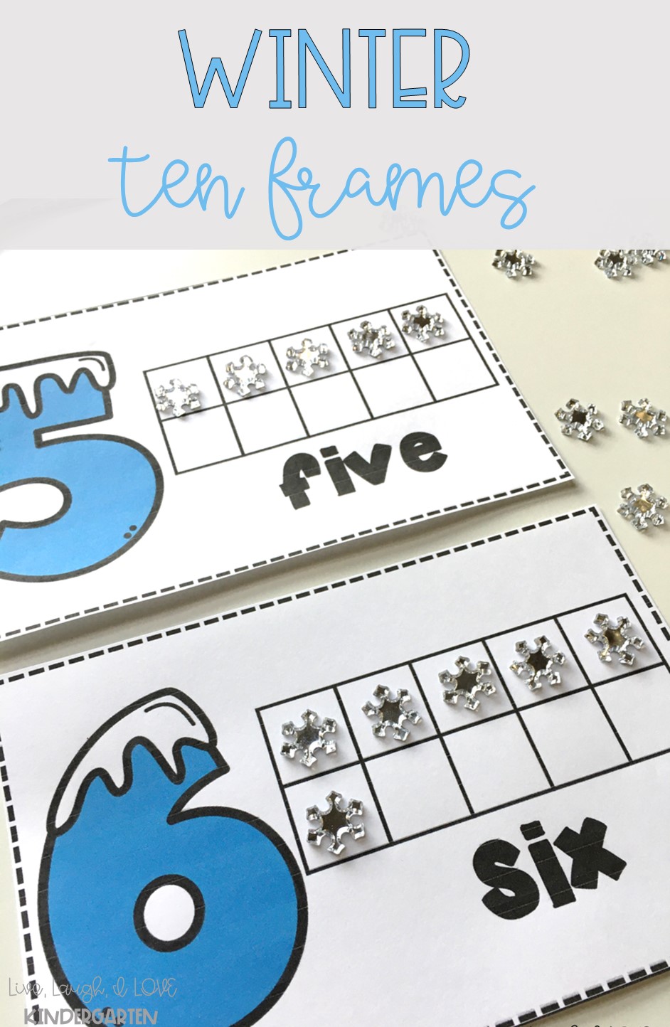 Print, laminate, and cut out each ten frame. Add manipulatives and have ...