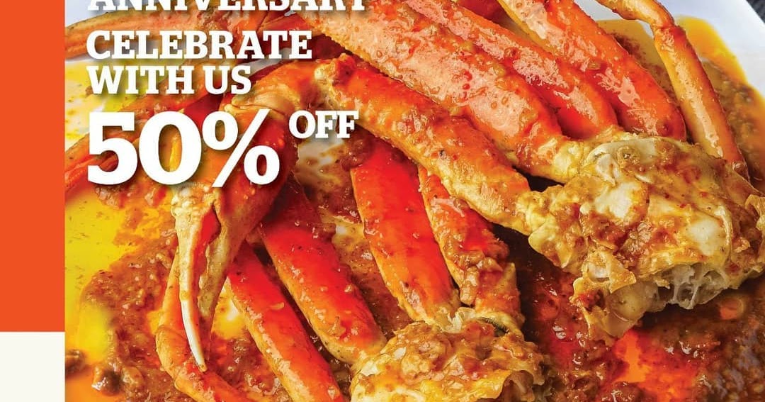 Promo The Holy Crab 6th Anniversary Discount 50% Off For All Items ...