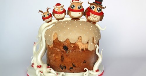 My Owl Barn: Owl family Christmas Cake with Tutorial