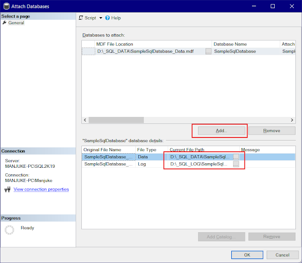 Manjuke's Blog: Attaching SQL Database with FILESTREAM data