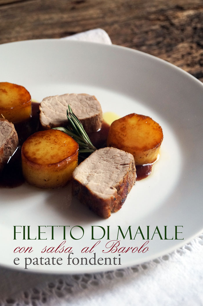 Filetto di maiale con salsa al barolo e patate fondenti da Il ...