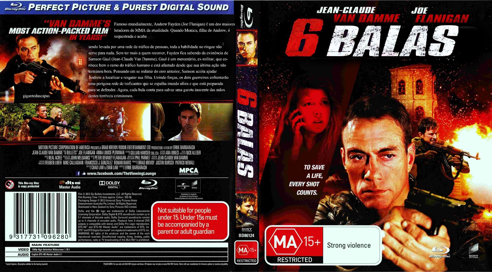 Capas Filmes Ação: 6 Balas