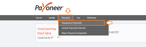 How To Send Or Cancel A Payment Request In Payoneer | Receive Money ...