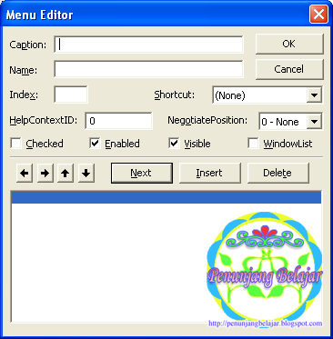 Cara Membuat Menu Bar Dengan Visual Basic 6.0 | Penunjang Belajar
