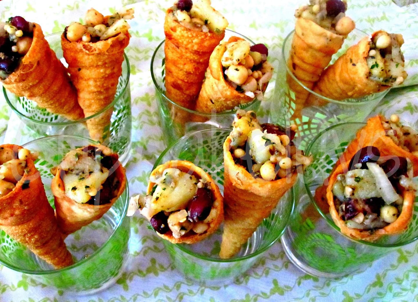 Cupcakeluv: Papari Cone Chaat/ Cone Pappadum snack